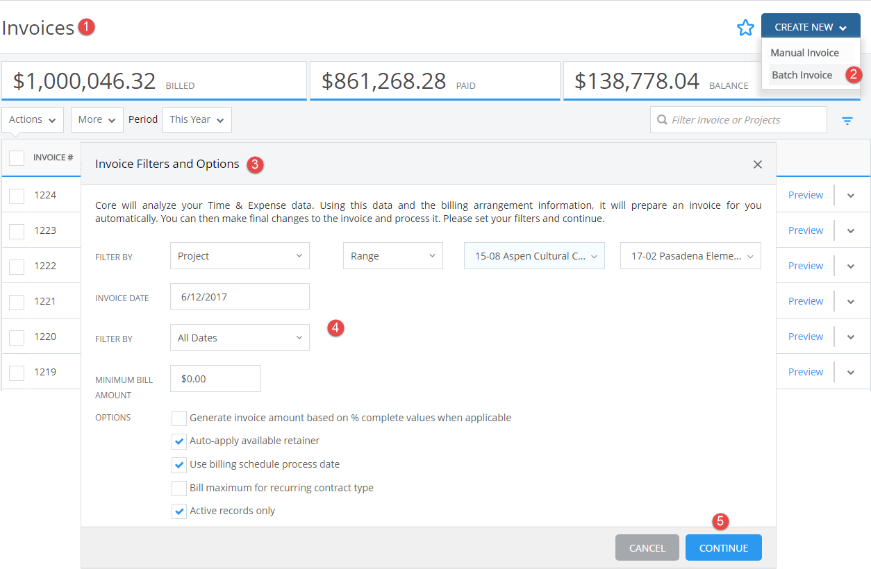 Invoices – CORE Help Center