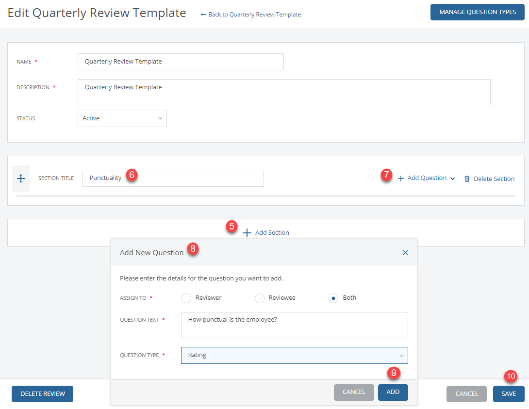 Review Templates – CORE Help Center